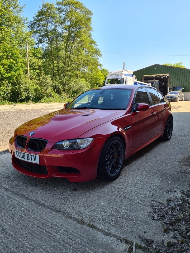 Supercharged Melbourne red E90 M3 - Manual, 630BHP, Alcons, Recaros (£ ...