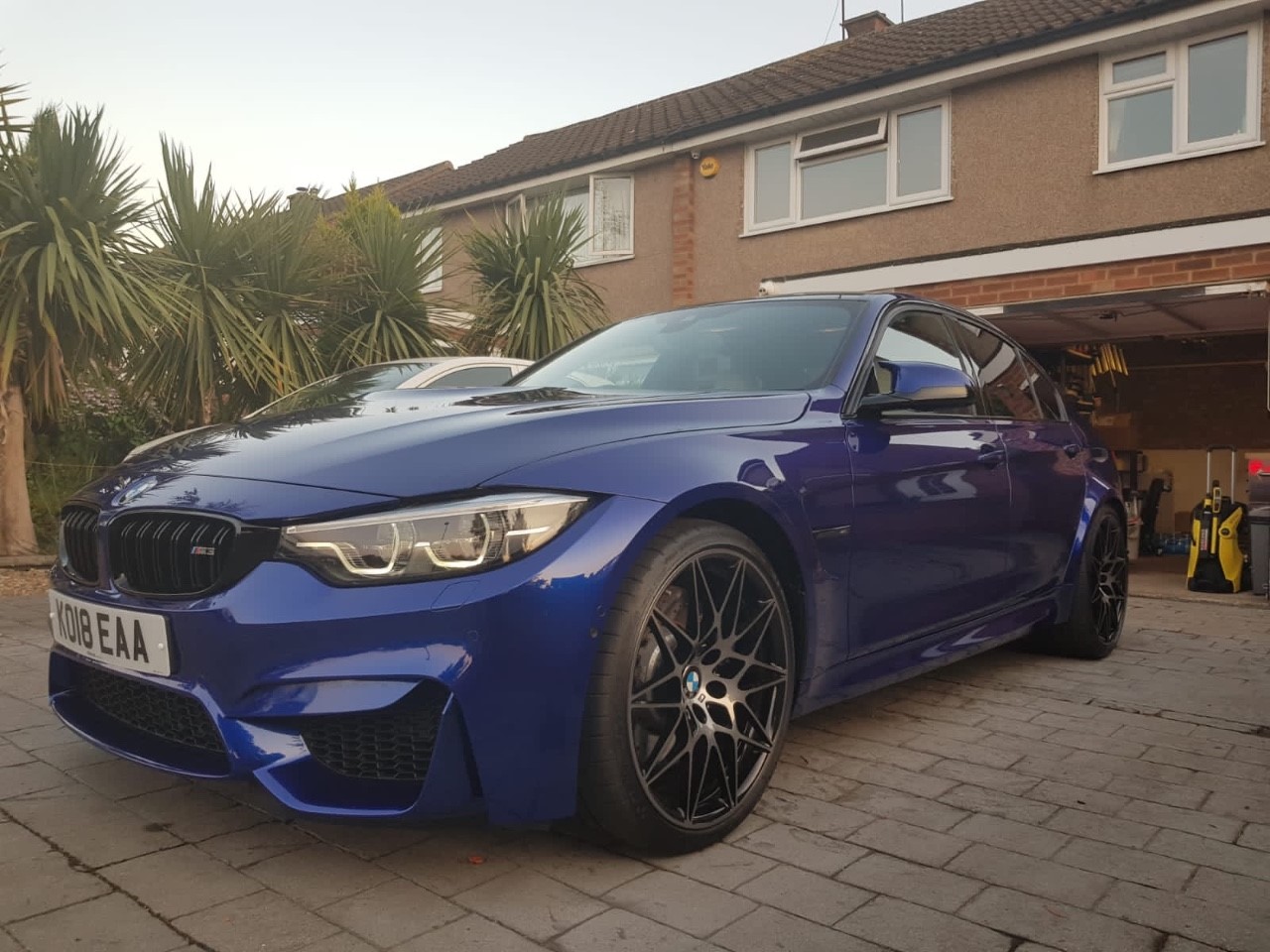 BMW M3 competition San Marino blue Opal white interior huge spec (£ ...
