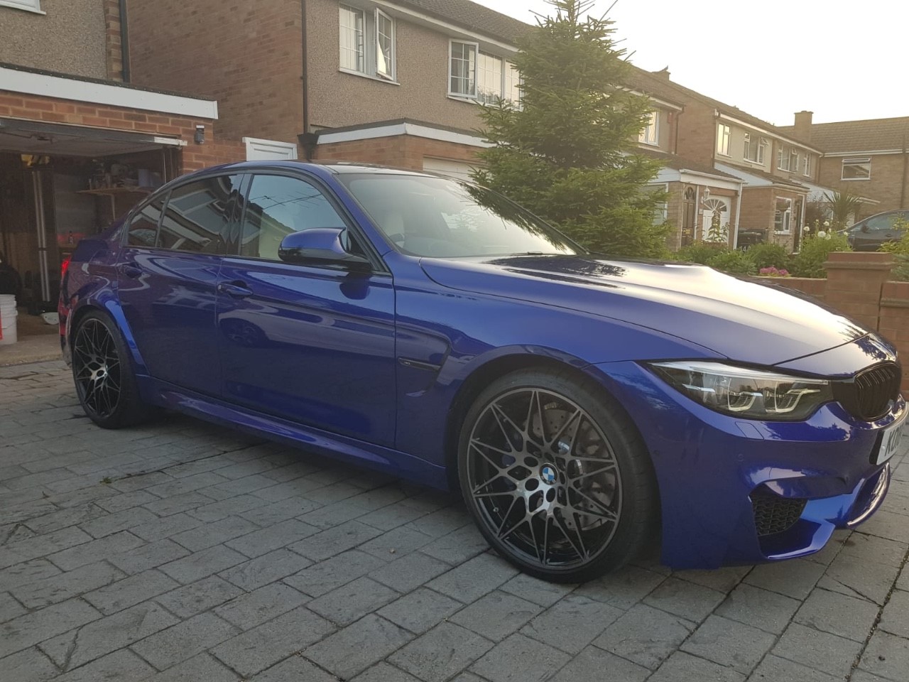 BMW M3 competition San Marino blue Opal white interior huge spec (£ ...